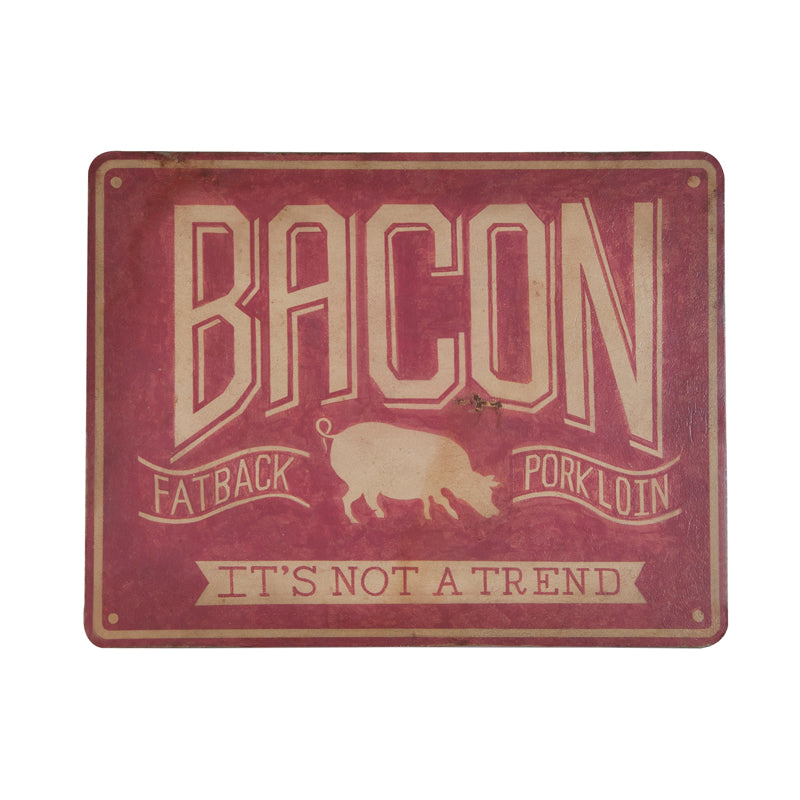 Guildmaster Vintage Bacon Sign, Hand-painted | 164044 | Wall Art — Nook ...
