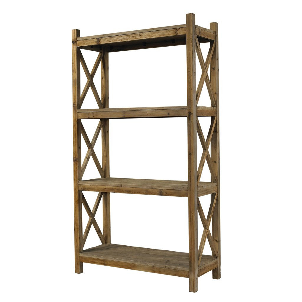 Padmas Plantation Salvaged Cross Rack Bookcase | SAL23R — Nook & Cottage